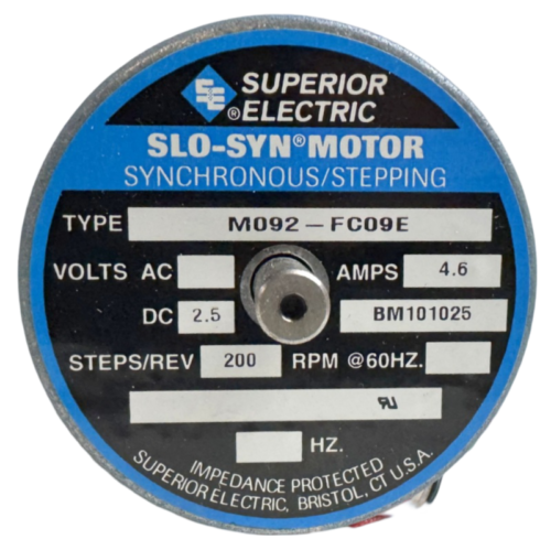 Superior Electric M092-FC09E Slo-Syn Synchronous Stepping Motor 4.6 ...