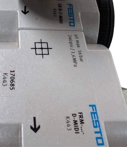 Festo LFMA-D-MIDI-DA-A Pneumatic Regulator Valve Assembly LR-D-7-MIDI ...