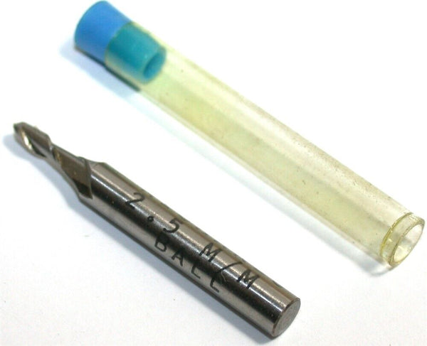 Richards 2.5mm Diameter 3/16" Shank 2 Flute HSS Ball End Mill | Surplus ...