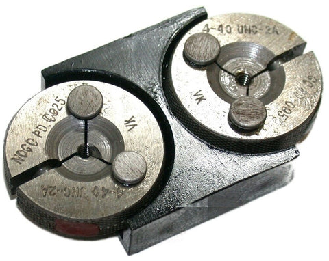 Van Keuren Go - No Go Thread Ring Gage Set 4-40 UNC-2A w/ Holder ...