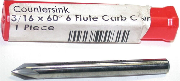 KEO 55781 KEO 3/16" 6 Flutes 60 degree Carbide Countersink New