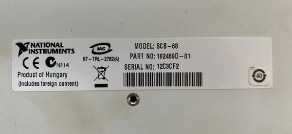 National Instruments SCB-68 Shielded I/O Connector Terminal Block ...