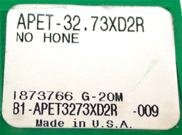 Lot of 10 New Greenleaf Face Mill Hushcut Inserts APET-32.73XD2R