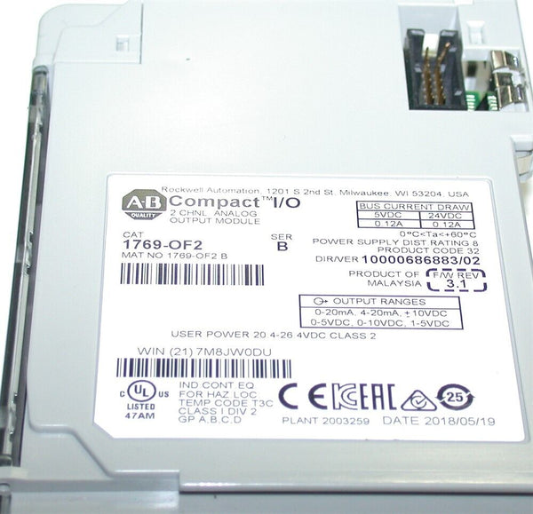 Allen Bradley 1769-OF2 Compact Logix Output Module | Surplus Select