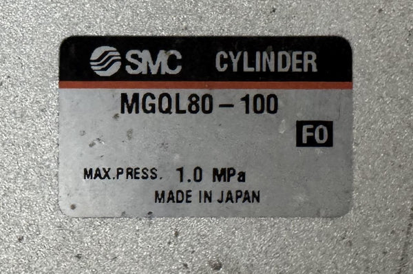 SMC MGQL80-100 Linear Air Slide Cylinder 4" Stroke 80mm Bore | Surplus ...