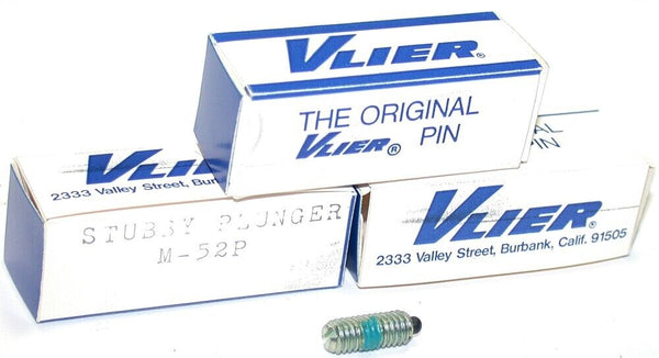 Lot of 3 New Vlier M-52P 10-32 Stubby Spring Plungers