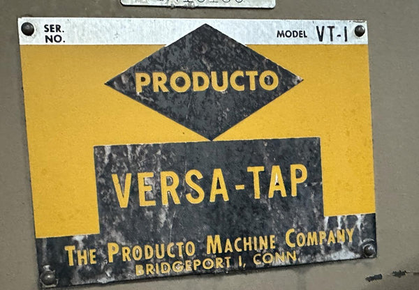 Producto Versa-Tap VT-1 Hand Thread Tapper 22" x 22" Table