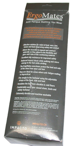 Impacto ErgoMate G88803M Ergo Mate Anti-Fatigue Overshoe, Black, Large