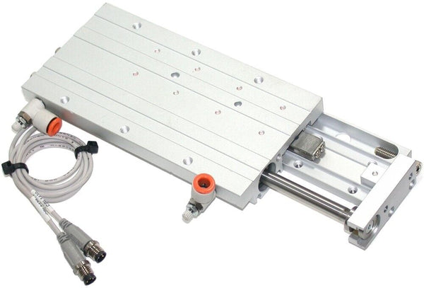 SMC MXF16-75 3" Stroke Guided Slide Cylinder Low Profile Slide Table w ...