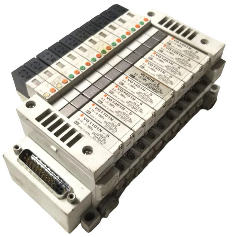 SMC Manifold Base W/ Eight VQ1401N-5 W/ Two VQ1101N-5 – Surplus Select
