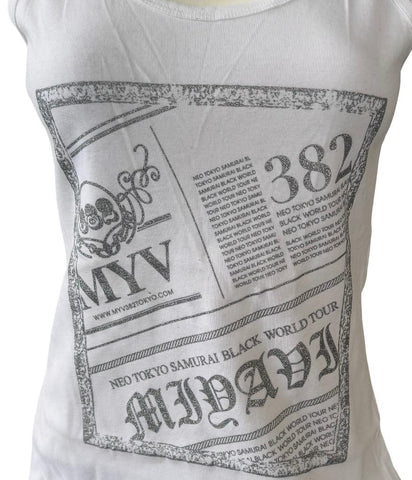 Jellan Women's Miyavi Neo Tokyo Samurai Black World Tour 2010 Tank Top