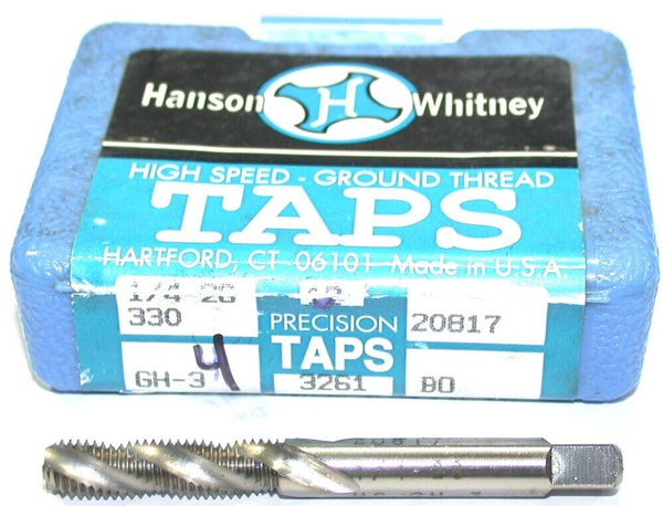 Lot of 5 New Hanson 20817 1/4-28 GH-3 3 Flute Spiral Plug Taps