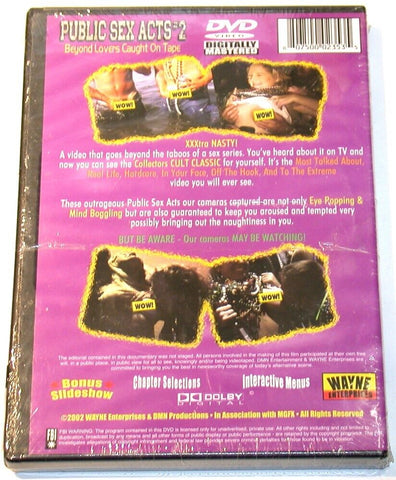 Wayne Enterprises Public Sex Acts #2 DVD NIB As Seen On TV