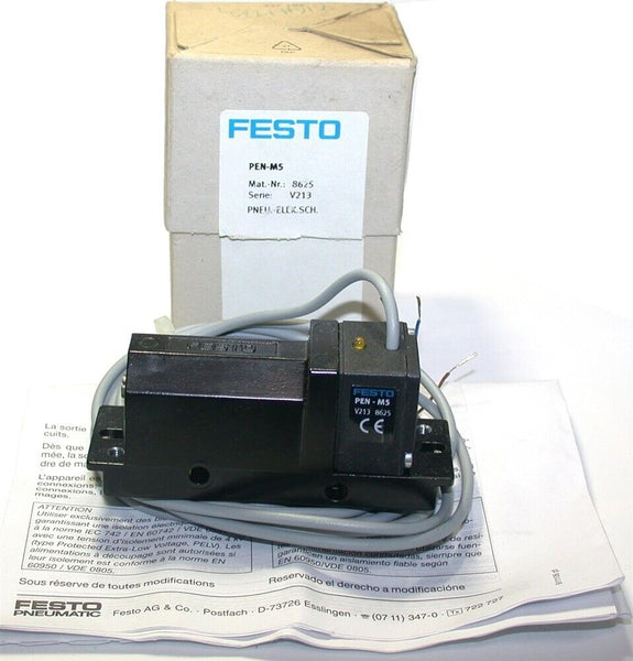 Festo PEN-M5 Pneumatic Electronic Vacuum Switch 8625 NIB