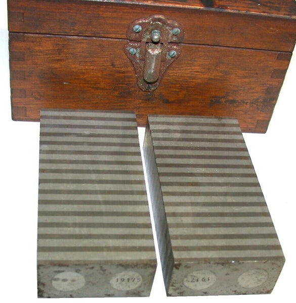 Pair of 1" x 2" x 4" Magnetic Transfer Blocks With Case