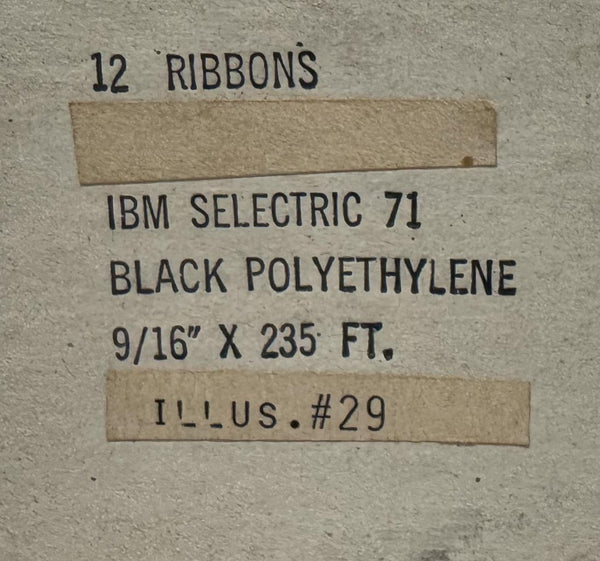 IBM 1136108 Selectric Black Polyethylene Printer Ribbons 9/16" x 235 Ft ...