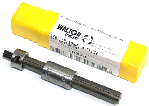 Walton 10374 3/8" (10mm), 4 Flute Tap Extractor With Square Shank
