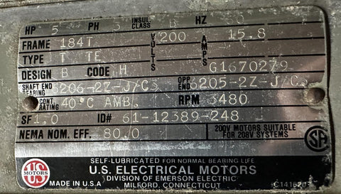 Fitzpatrick Fitz-Mill Model JT Homoloid Machine 5 HP 200V 3 Phase ...