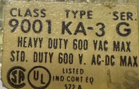 Square D 9001KA3 Emergency Stop Push Button Switch Series G Mushroom H