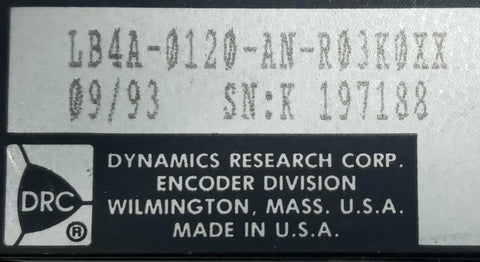 Dynamics Research Corp. LB4A-0120-AN-R03K0XX Linear Guided Encoder 9"