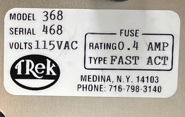 Trek 368 Electrostatic Voltmeter 0 to +/- 2000 VDC Range 115 VAC
