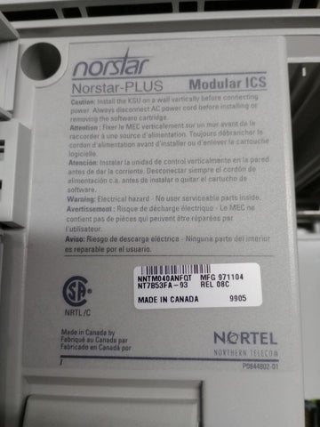 Nortel Norstar NT7B53FA93 MICS Modular Phone System