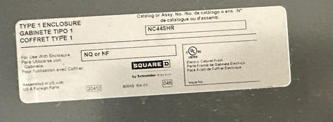Square D NF442L2 Breaker Panelboard 250A 600Y/347V 3P w/ 18 Breakers