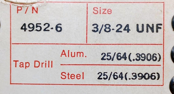 Heli-Coil 4952-6 Master Thread Repair Pack 3/8-24 UNF 25/64 Aluminum ...