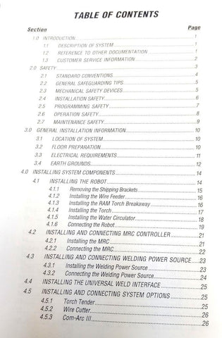 Motoman Yasnac MRC Controller Robotic Arc Welding Manual