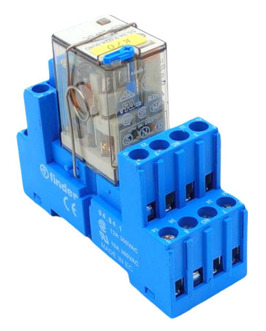 Finder 55.34.9.024.5040 Relay 7A-250V 24VDC W/ 94.84.1 Socket 12A 300V