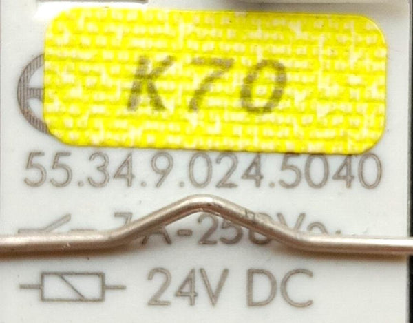 Finder 55.34.9.024.5040 Relay 7A-250V 24VDC W/ 94.84.1 Socket 12A 300V