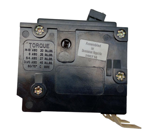 Eaton BAB3050H 3-Pole Quicklag Circuit Breaker 50A 240V 3 PH Bolt-On M