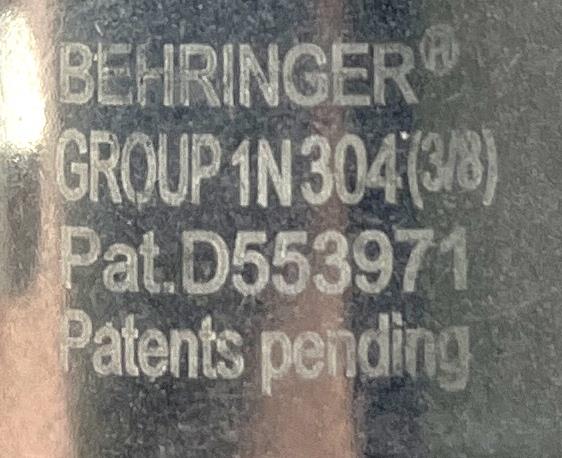 Lot of (2) Behringer Group1N 304SS Threaded Pipe Clamp 1/2" Tube 3/8"