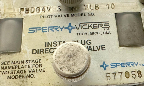 Sperry Vickers PBDG4V32AWLB10 Pilot Valve Directional Valve w/ 414521