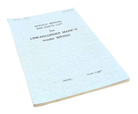 Watanabe Instruments WR3101 Mark VII Linearcorder Parts List & Service