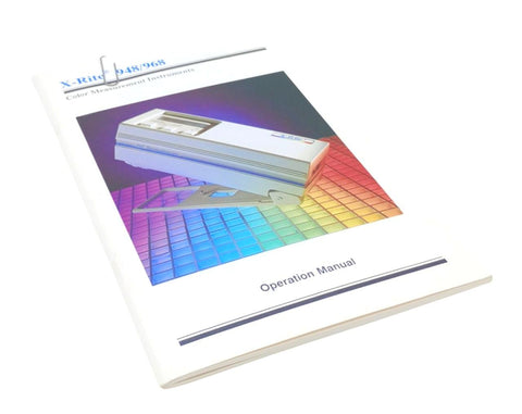 X-Rite 948/968 Color Measurement Instrumetns Instruction Manual ...