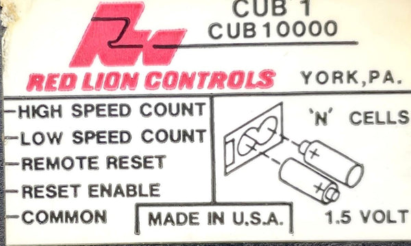Red Lion Controls CUB10000 6-Digit Mini LCD Electronic Counter Panel M
