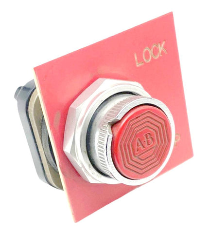 Allen-Bradley 800T-KA Ser. T Red Lock / Stop Push Button Switch NEMA 4 ...
