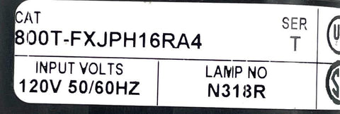 Allen-Bradley 800T-FXJPH16RA4 Ser. T 2-Position Red Illuminated Push/P – Surplus Select