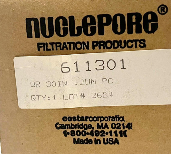 Nuclepore Filtration Products 611301 Filter Cartridge .2UM 30"