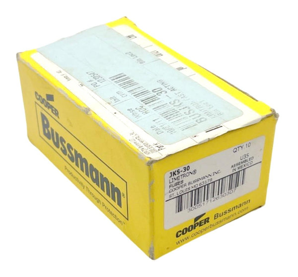 Bussmann JKS-30 Limitron Fast-Acting Class J Fuse 30A 600VAC - Box of ...