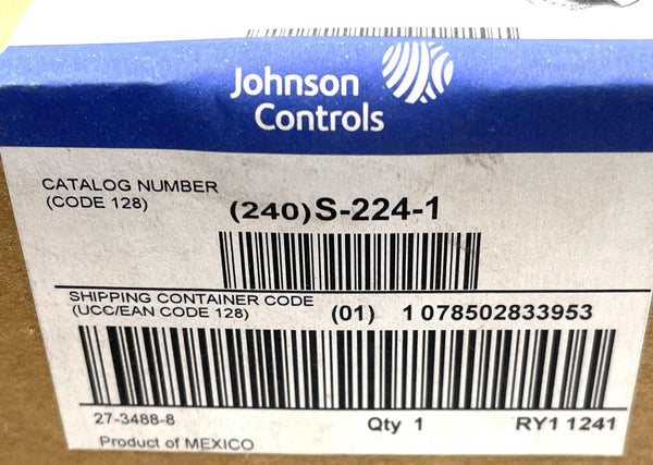 Johnson Controls S-224-1 Pneumatic Gradual Switch 1/8" 0-20PSI High Vo ...