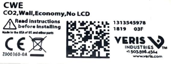 Veris CWE CO2 Sensor No LCD Wall/Economy Mounting | Surplus Select