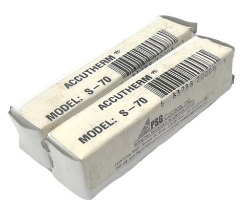 PSG Controls, Inc. S-70 Accutherm Temperature Sensor 70°F Lot of 2