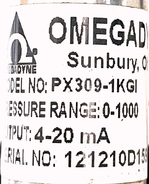Omega PX309-1KGI Analogue Pressure Sensor 0-1000PSI Range 4-20mA Outpu ...