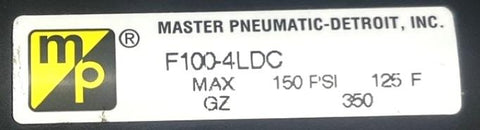 Master Pneumatic F100-4LDC Pneumatic Filter 150PSI 1/2IN 125°F ...