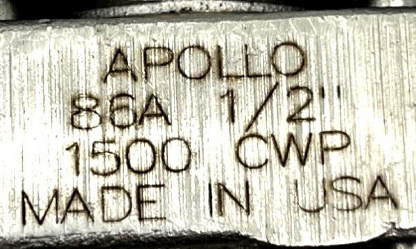 Apollo 86A-203-01 Ball Valve 1/2IN Full Port 1500CWP 86A Socket Weld ...