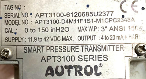 Autrol APT3100-D4M11F1S1-M1CPC2348A Smart Differential Pressure Transm