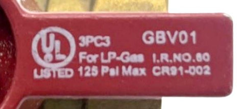 GBV CR91-002 Gas Ball Valve 1/2" 175G 125PSI Bronze/Brass Manual Lever
