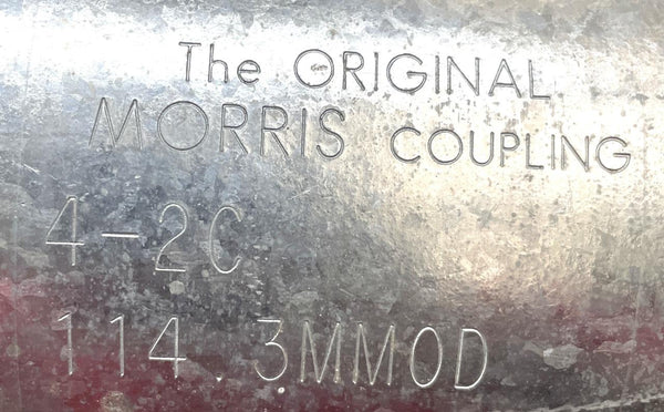 Morris 4-2C Galvanized Steel Compression Pipe Coupling 4-4.5" OD 4" Le